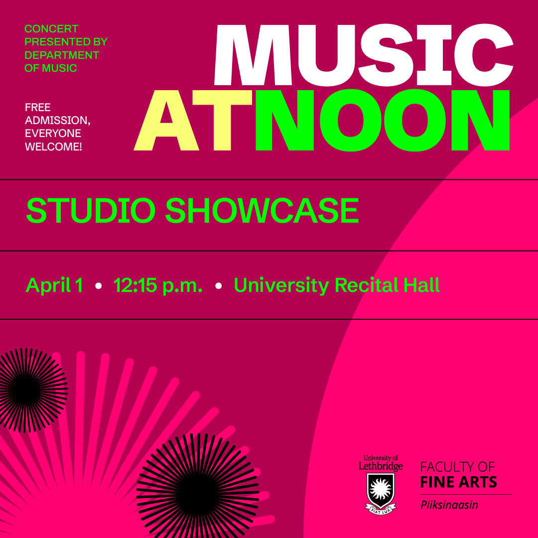 Music at Noon concert series presents Studio Showcase | Notice Board